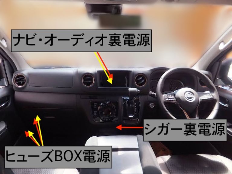 NV350 キャラバン｜ナビ取り付け ヒューズ・ACC ドラレコ電源 | ナビドラレコ取付け説明書